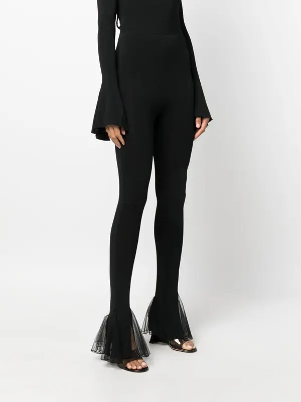 NENSI DOJAKA Tulle-detail Flared Trousers