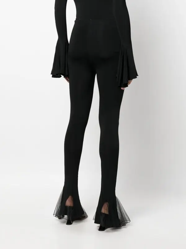 NENSI DOJAKA Tulle-detail Flared Trousers