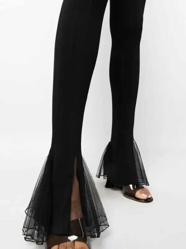 NENSI DOJAKA Tulle-detail Flared Trousers