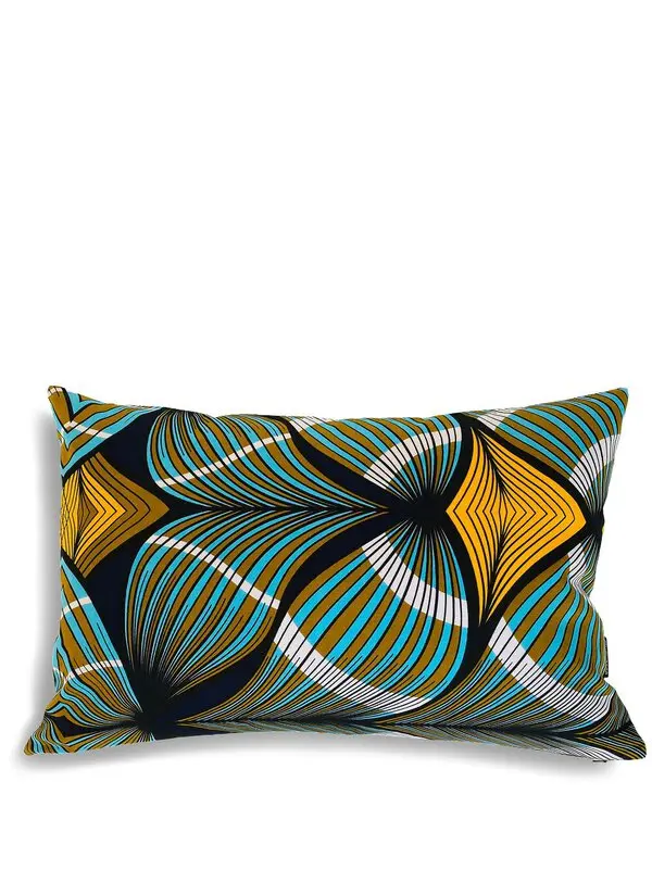 MUMUTANE Iki Intertwined Graphic-print Wool Cushion - Blue