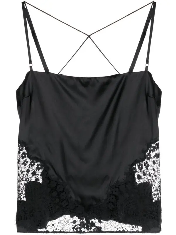 TOM FORD Lace-detail Sleeveless Satin Top