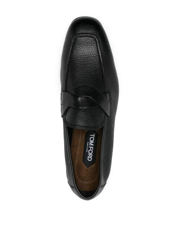 TOM FORD Sean Twist-detail Leather Loafers