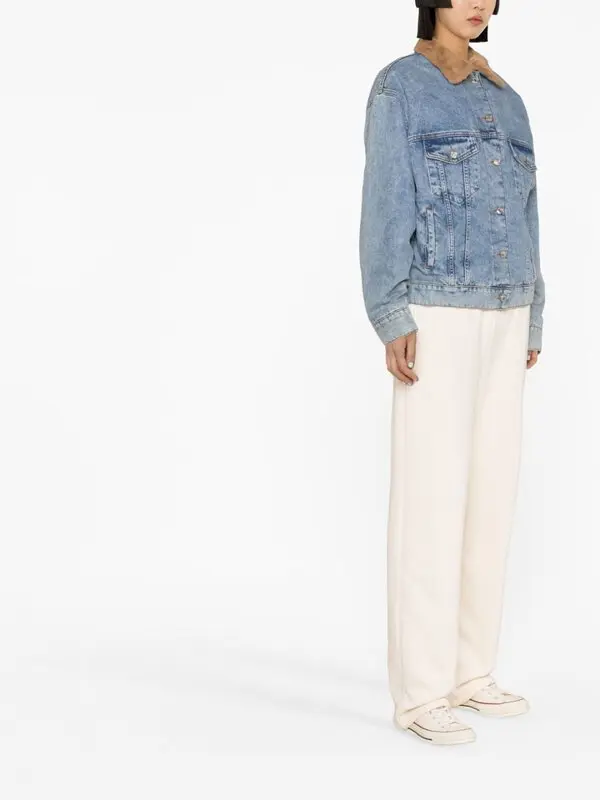 Moschino Shearling-collar Denim Jacket