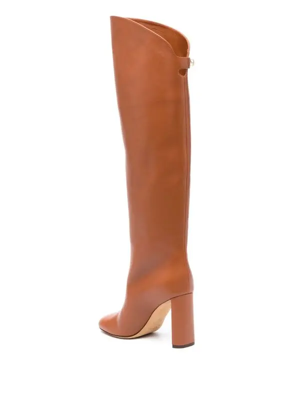 MAISON SKORPIOS Adrianna 90mm Knee-high Boots - Brown