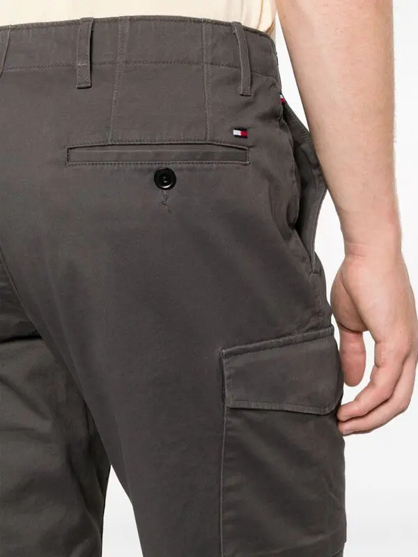 Tommy Hilfiger Harlem Logo-embroidered Cargo Shorts - Grey