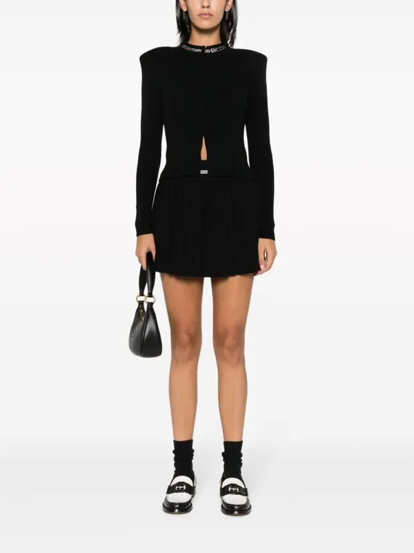 Gcds Pleated Miniskirt - Black
