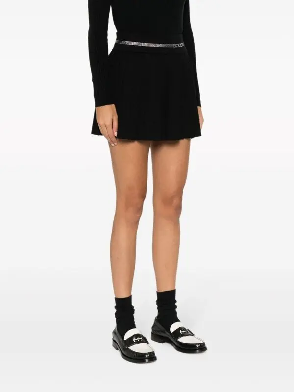 Gcds Pleated Miniskirt - Black