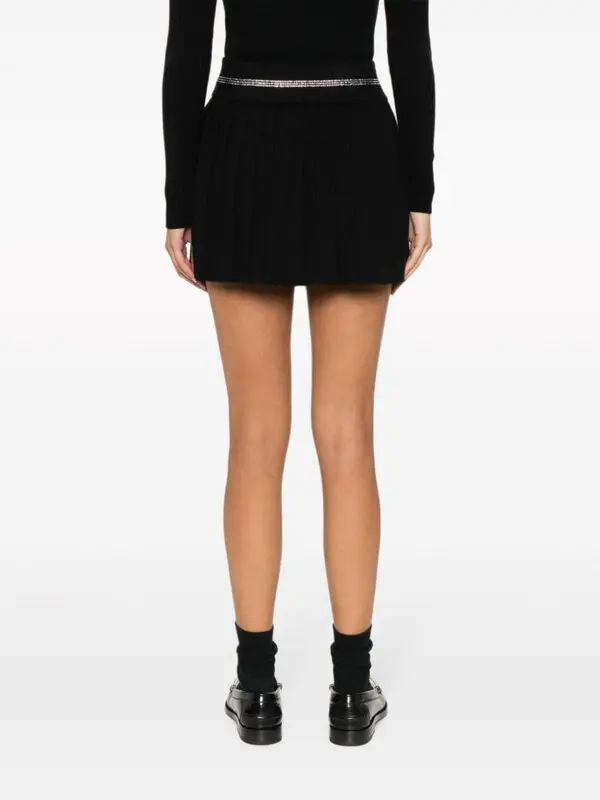 Gcds Pleated Miniskirt - Black