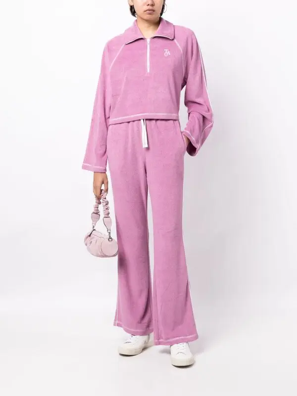 TOUT A COUP Stripe-trim Flared Trousers