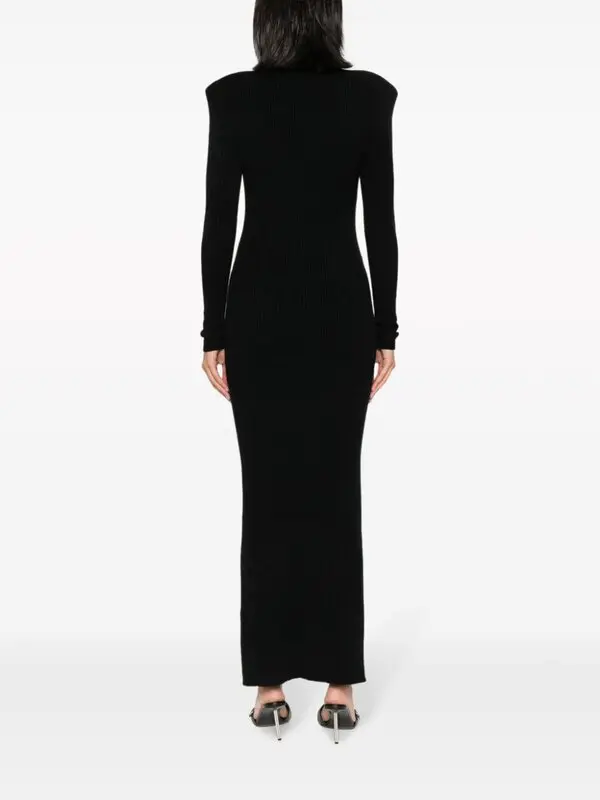 Gcds Ribbed Knit Maxi Dress - Black