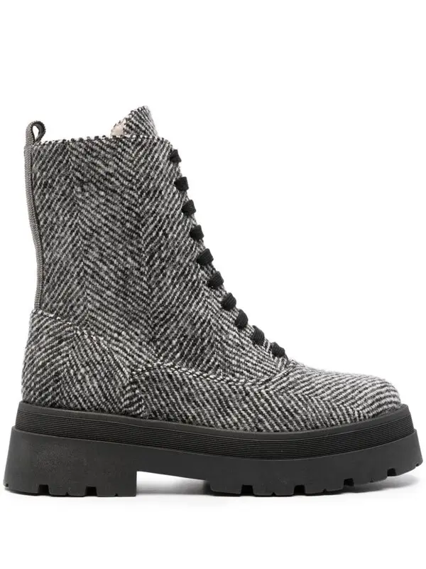 Fabiana Filippi Herringbone Ankle Boots