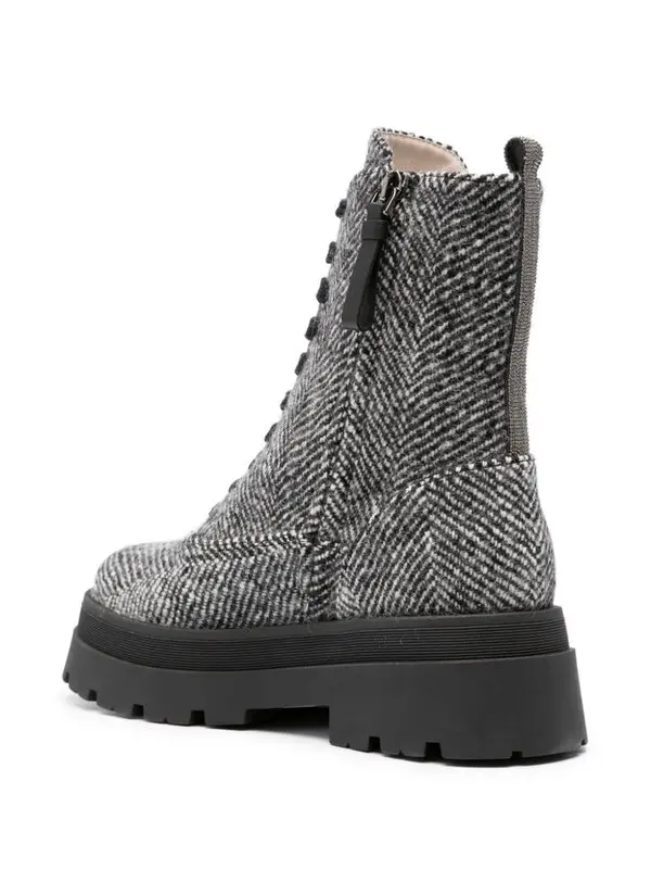 Fabiana Filippi Herringbone Ankle Boots