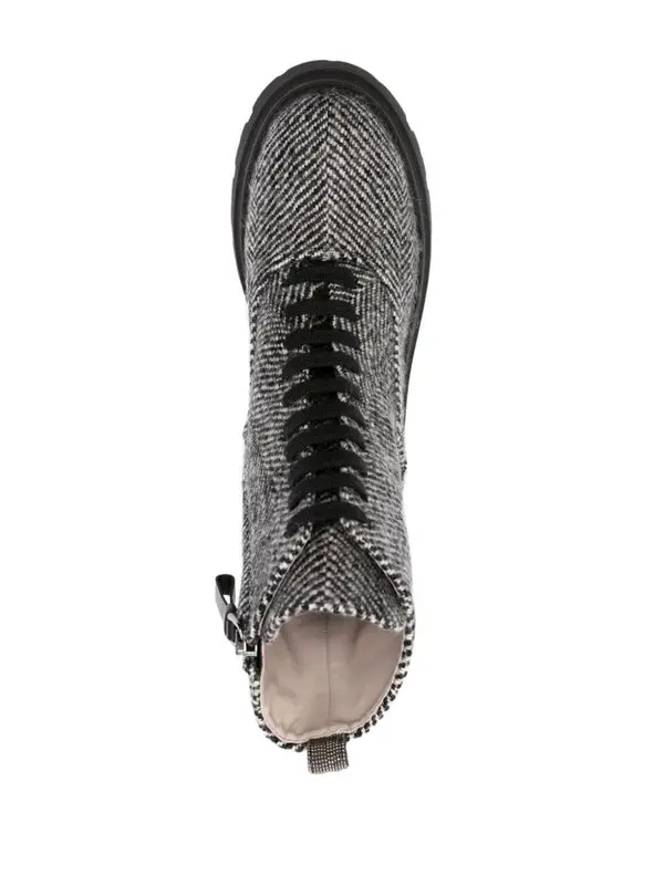 Fabiana Filippi Herringbone Ankle Boots