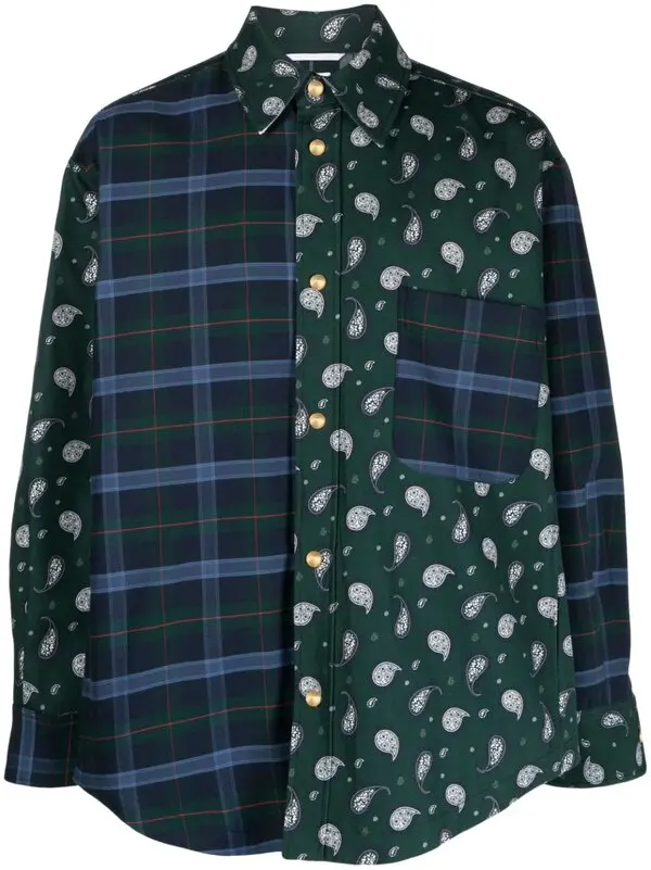 Thom Browne Oversize Mix-printed Shirt Jacket
