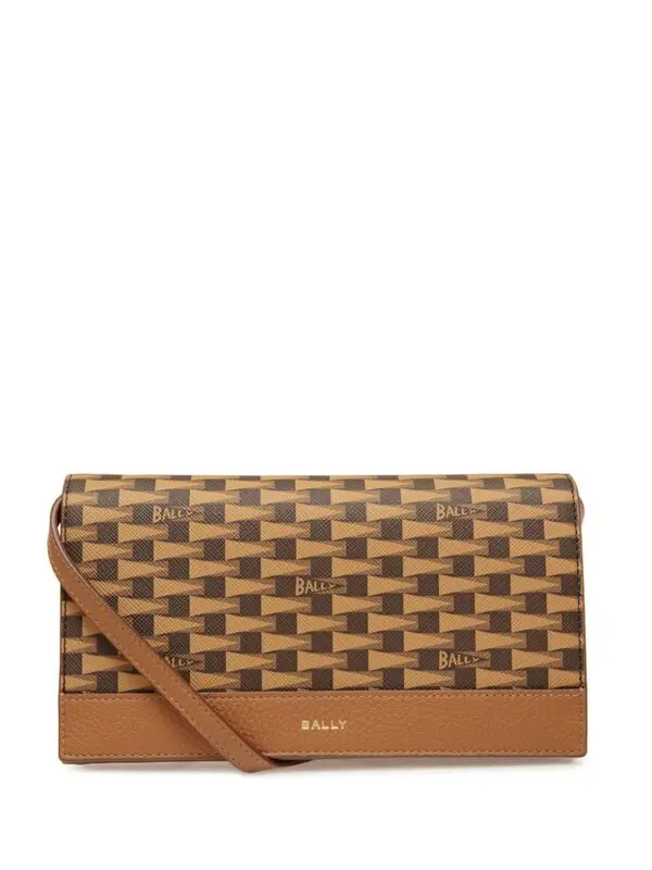 Bally Pennant Continental Monogram-pattern Wallet - Brown