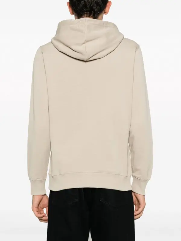 Calvin Klein Logo-print Cotton Hoodie - Neutrals