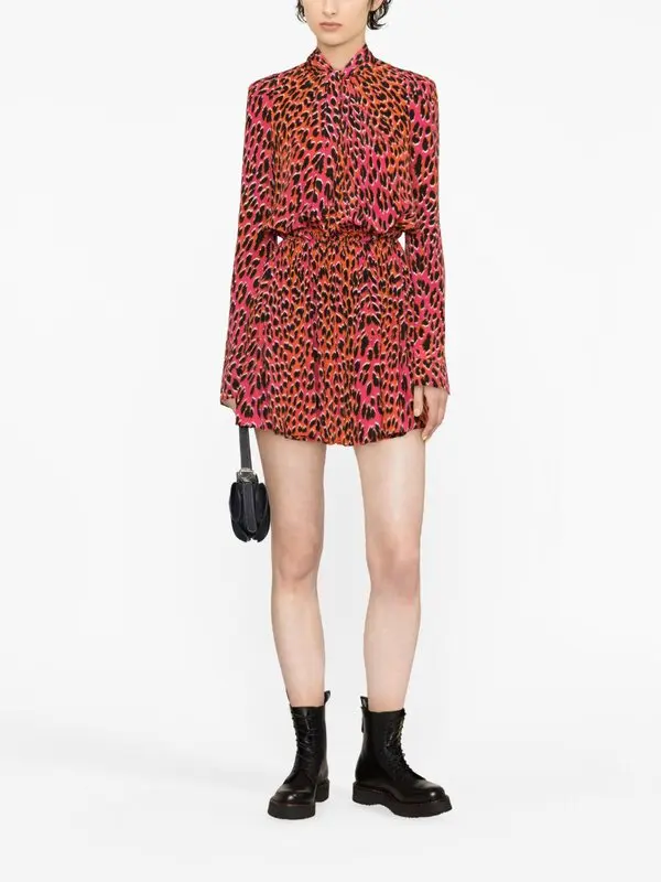 Zadig&Voltaire Animal-print Silk Minidress