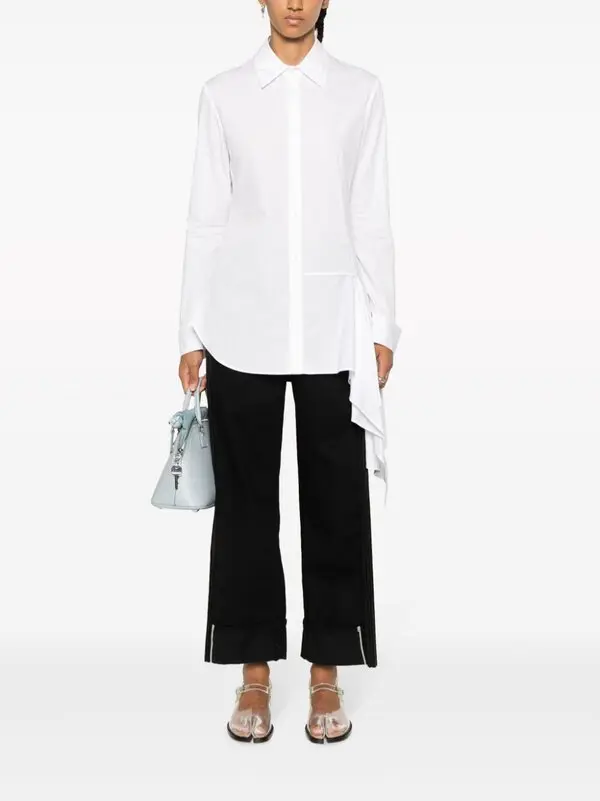 Yohji Yamamoto Asymmetric Cotton Shirt - White