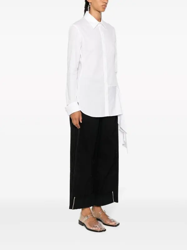 Yohji Yamamoto Asymmetric Cotton Shirt - White