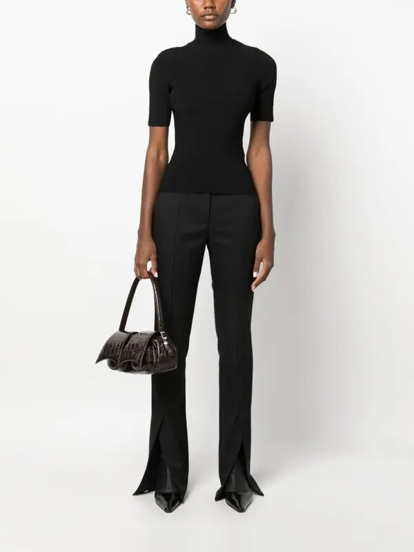 Off-White Tech Drill Flared Trousers - Black
