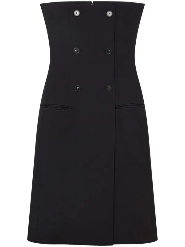 Stella McCartney Double-breasted Bustier Midi Dress