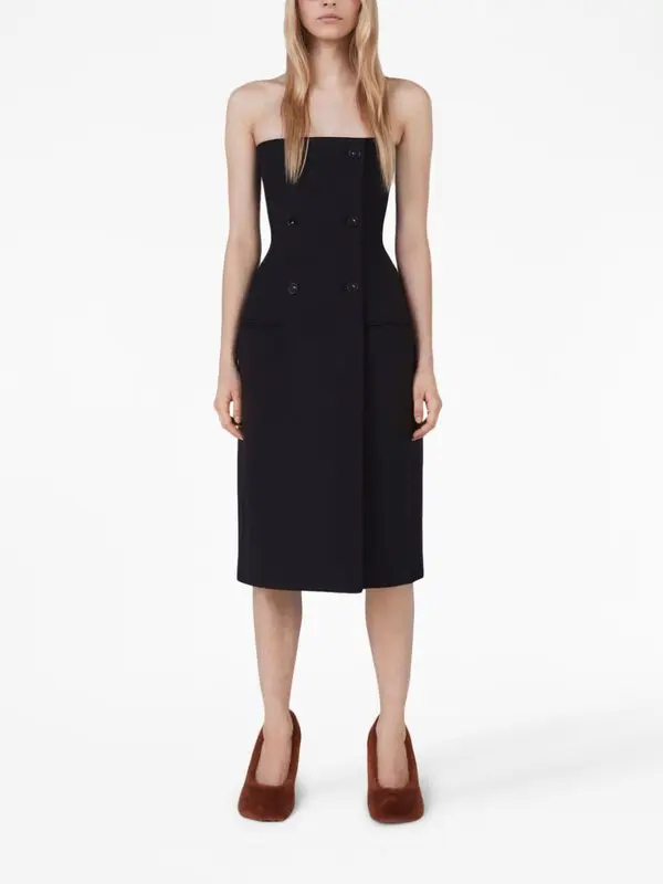 Stella McCartney Double-breasted Bustier Midi Dress