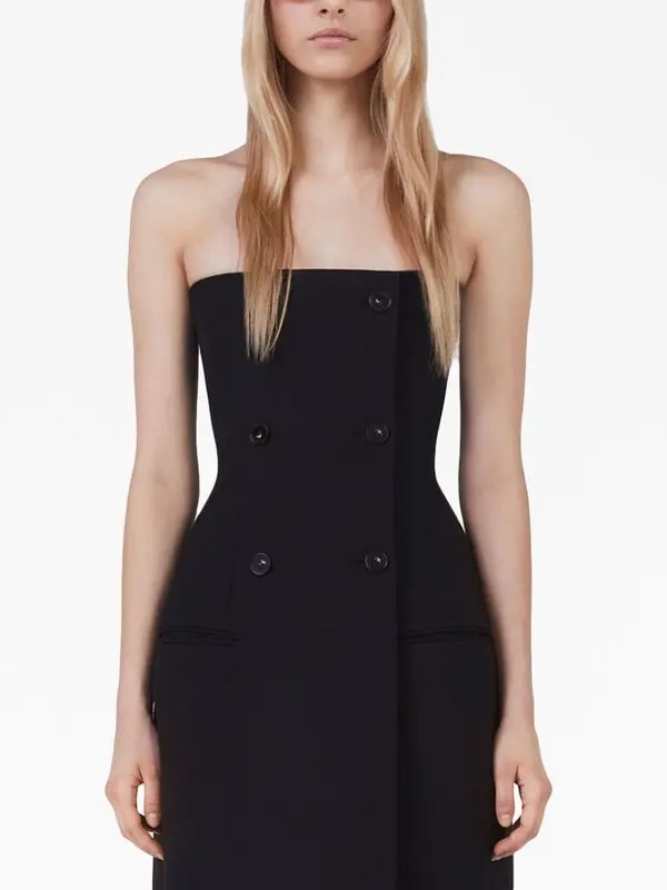 Stella McCartney Double-breasted Bustier Midi Dress