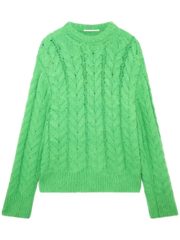 Stella McCartney Ribbed Cable-knit Jumper - Green