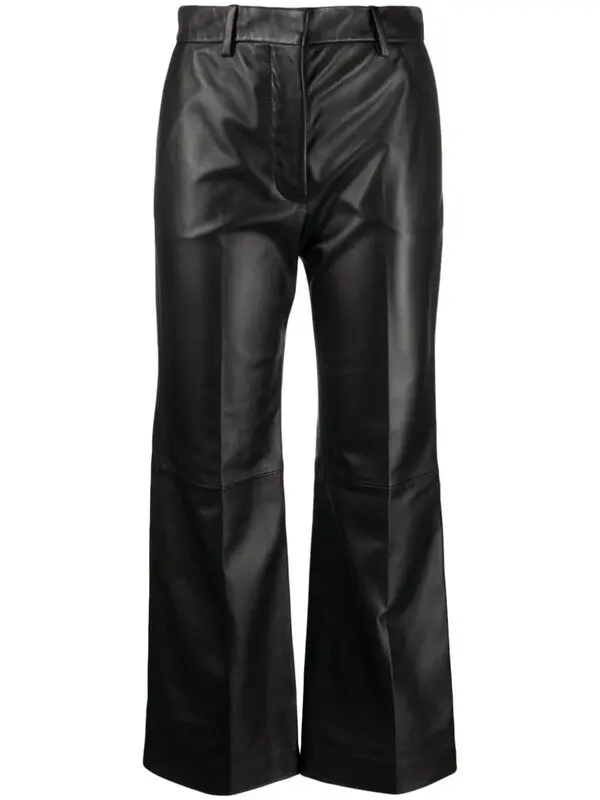 JOSEPH Talia Leather Cropped Trousers