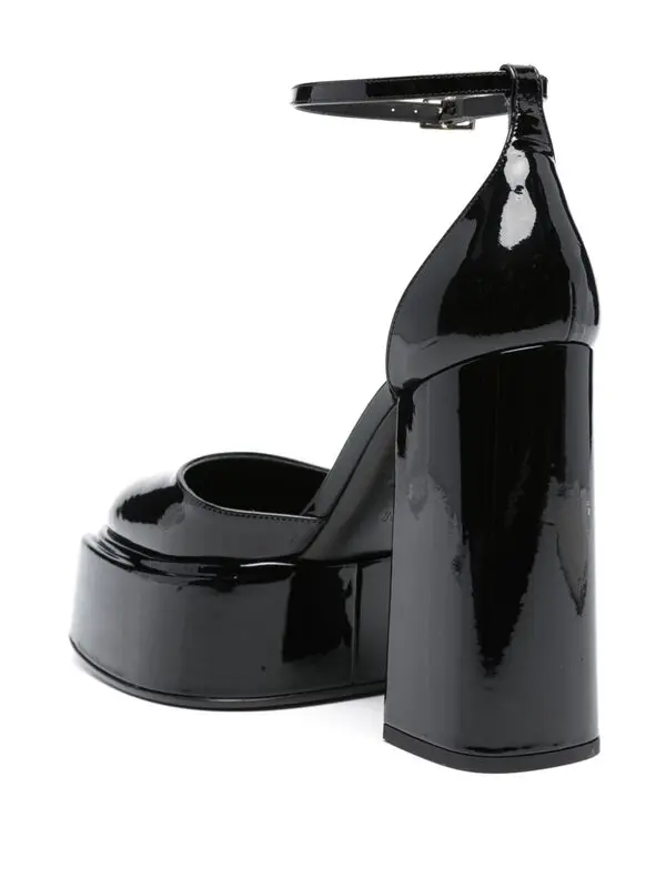 3JUIN Platform Leather Pumps - Black