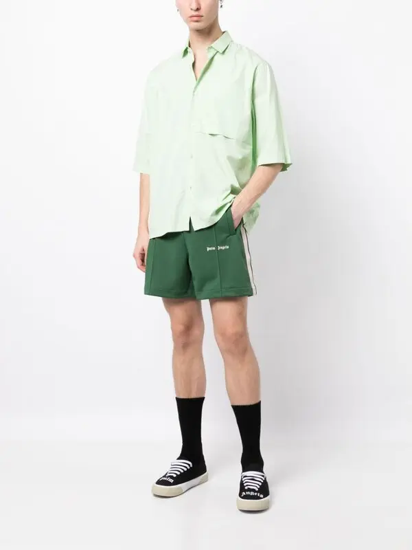 Palm Angels New Classic Embroidered Track Shorts