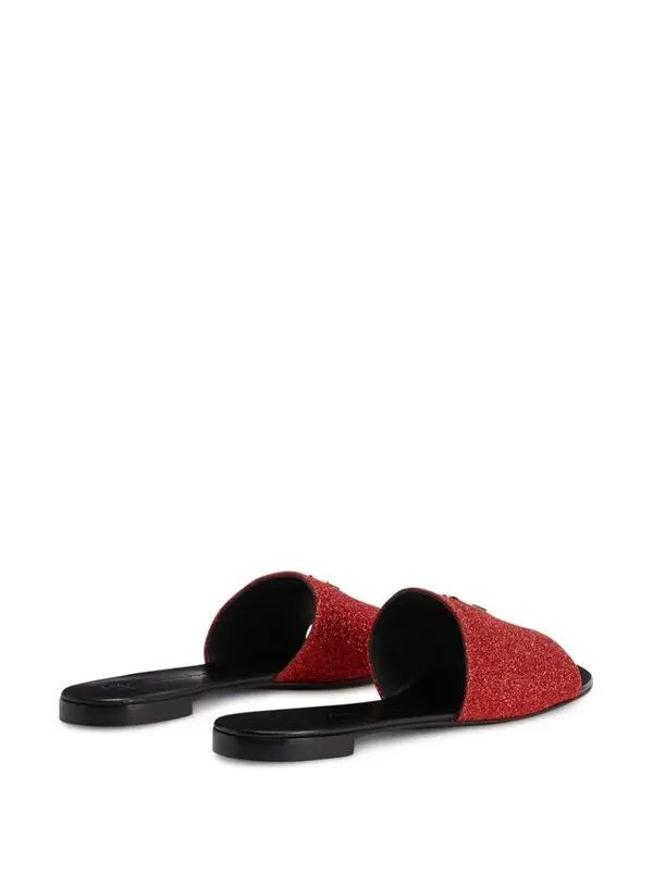 GIUSEPPE ZANOTTI Shirley Glitter Sandals - Red