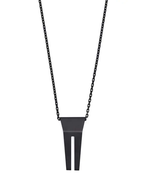 Rick Owens Open Trunk Charm Necklace - Black