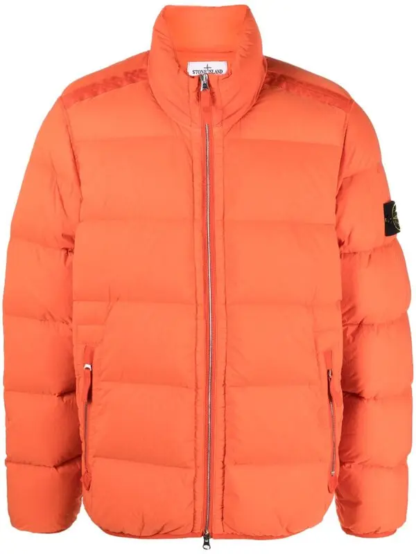 Stone Island Quilted Down Jacket - Orange