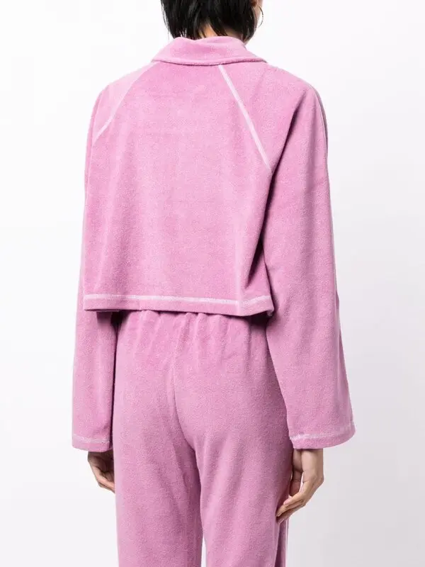 TOUT A COUP Logo-embroidered Fleece Polo Top