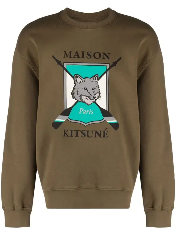 Maison Kitsuné Logo-print Cotton Sweatshirt