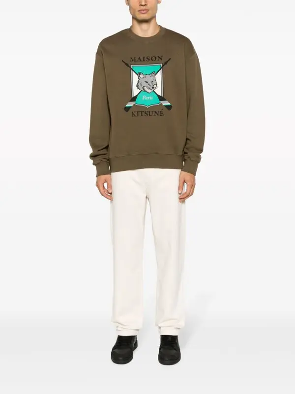 Maison Kitsuné Logo-print Cotton Sweatshirt
