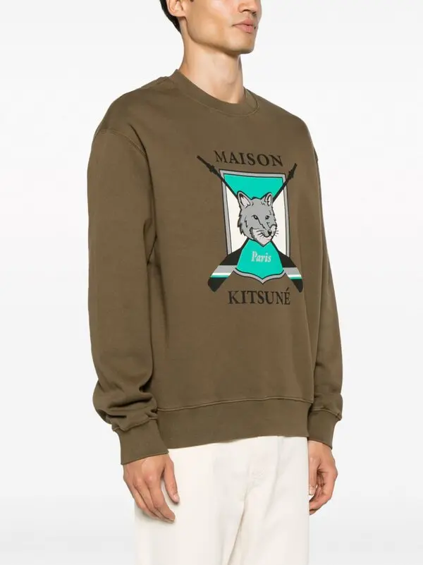 Maison Kitsuné Logo-print Cotton Sweatshirt