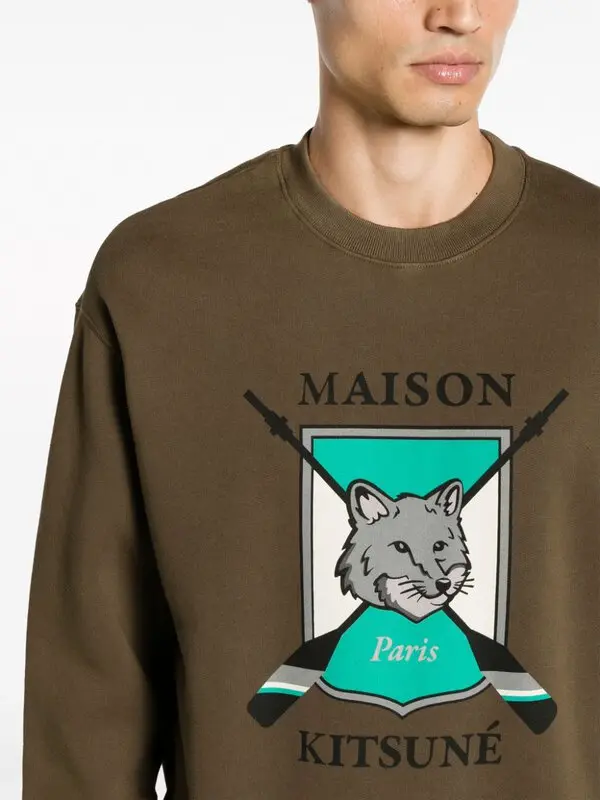 Maison Kitsuné Logo-print Cotton Sweatshirt