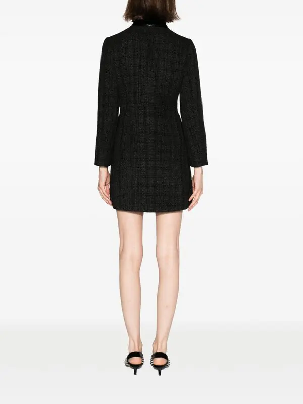 Maje Tweed Trimmed Minidress