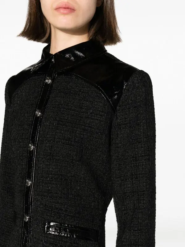 Maje Tweed Trimmed Minidress