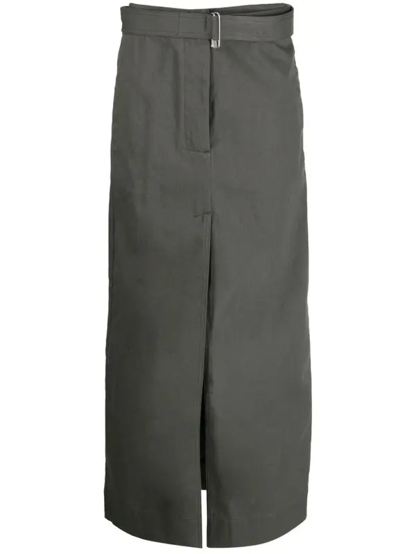 SA SU PHI Belted Cotton Straight Skirt