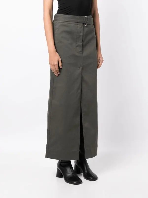 SA SU PHI Belted Cotton Straight Skirt