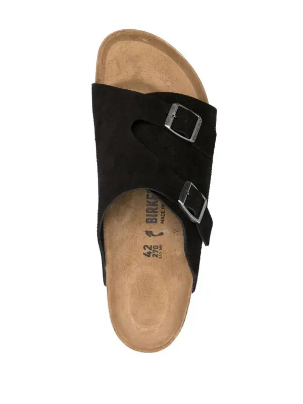 BIRKENSTOCK Zürich Suede Sandals - Black
