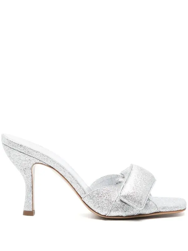 GIABORGHINI Glitter Detailing Leather Sandals