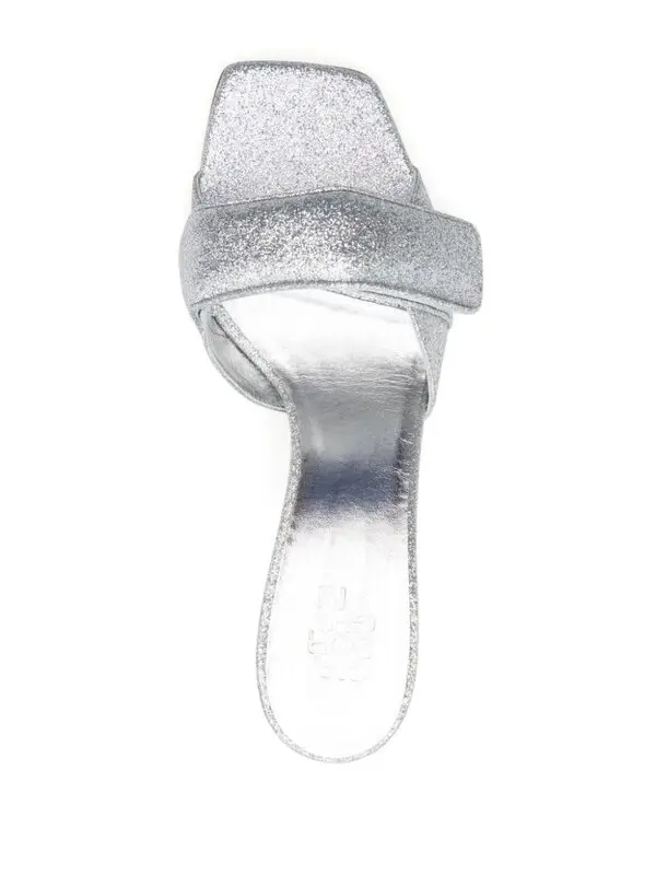 GIABORGHINI Glitter Detailing Leather Sandals