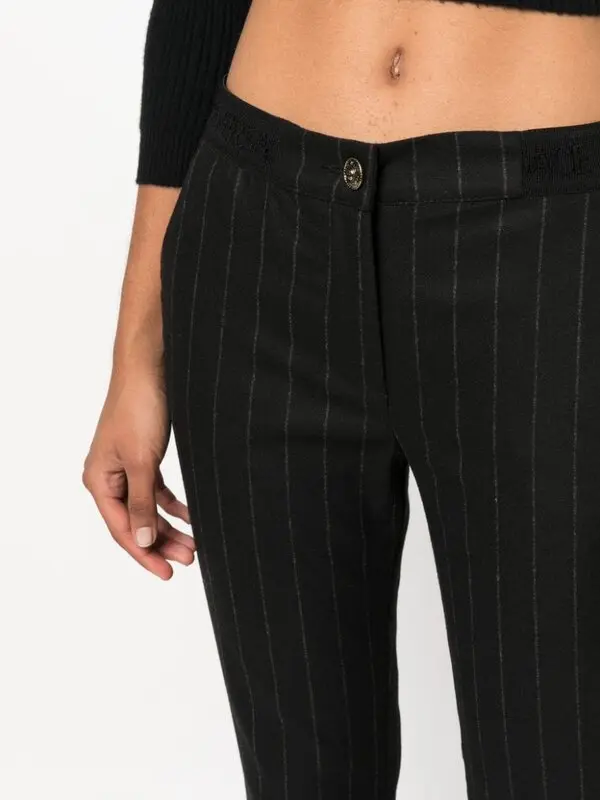 Versace Pinstripe Slim-cut Trousers