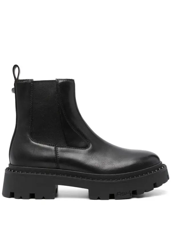Ash Elasticated-panels Ankle-length Leather Boots