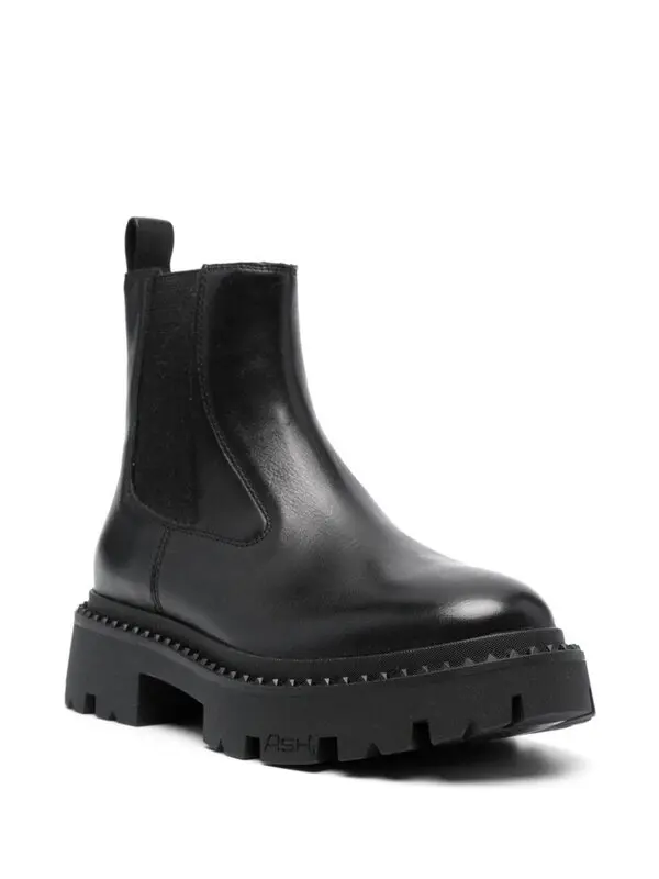 Ash Elasticated-panels Ankle-length Leather Boots