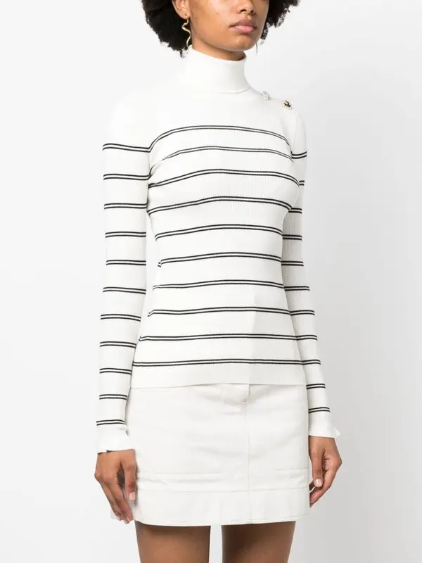 Liu Jo Striped Ribbed-knit Jumper